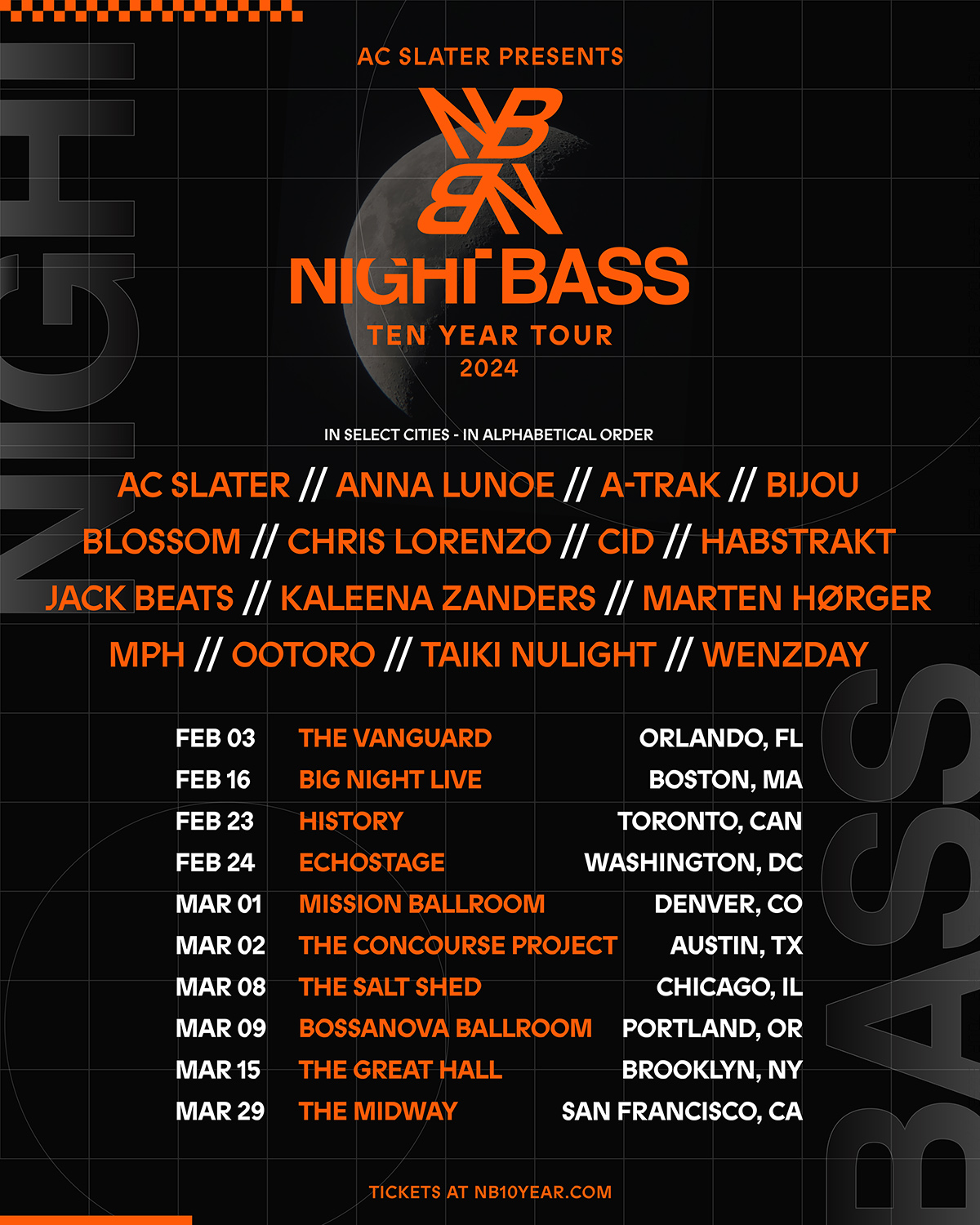 AC SLATER - TOUR DATES